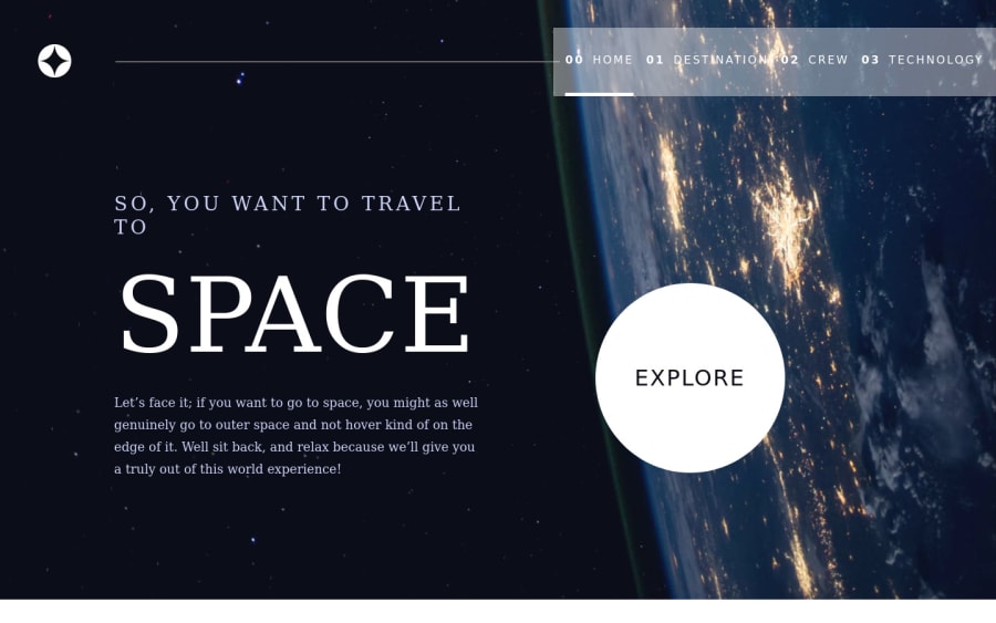 Frontend Mentor Space Tourism Using Html Css Js Coding Challenge Solution