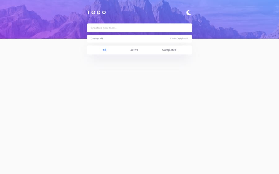 Frontend Mentor Todo App Using React And Scss Coding Challenge Solution