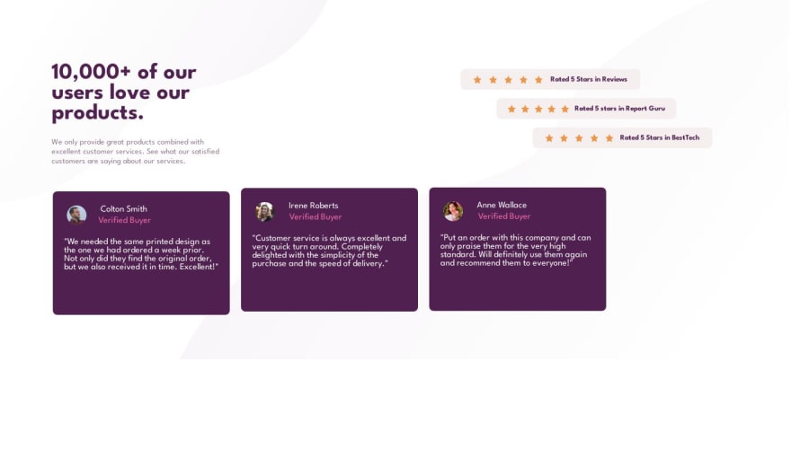 Frontend Mentor Building A Social Proof Section Page Using Html And Css Coding Challenge Solution