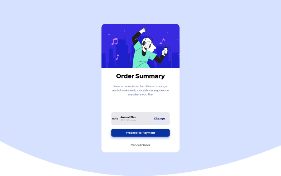 Frontend Mentor Order Summary Components Flexbox Coding Challenge Solution
