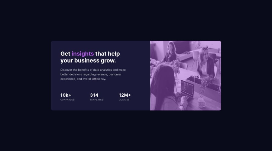Frontend Mentor Stats Preview Card Using Html And Css Coding Challenge Solution