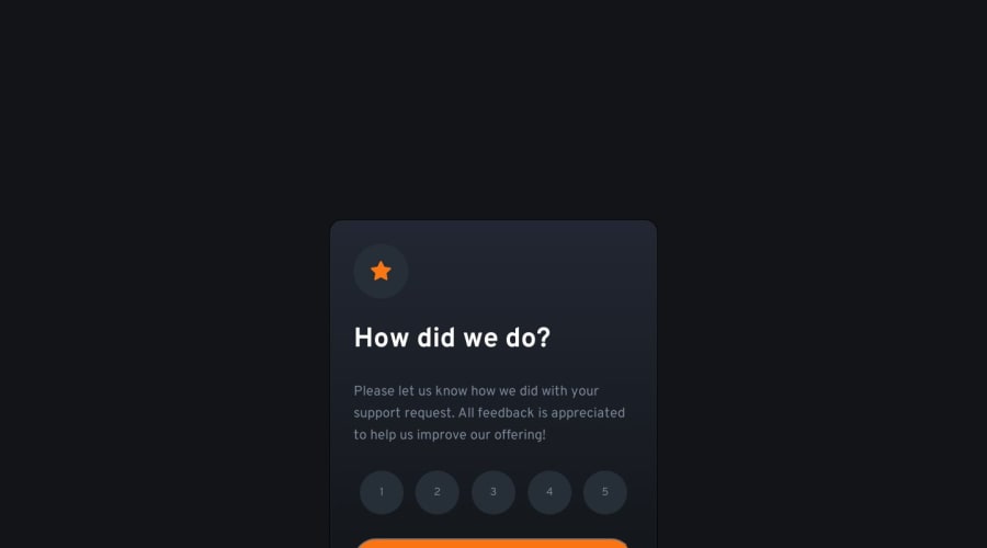 Frontend Mentor Responsive Rating System Reactjs Javascript Css Coding Challenge Solution