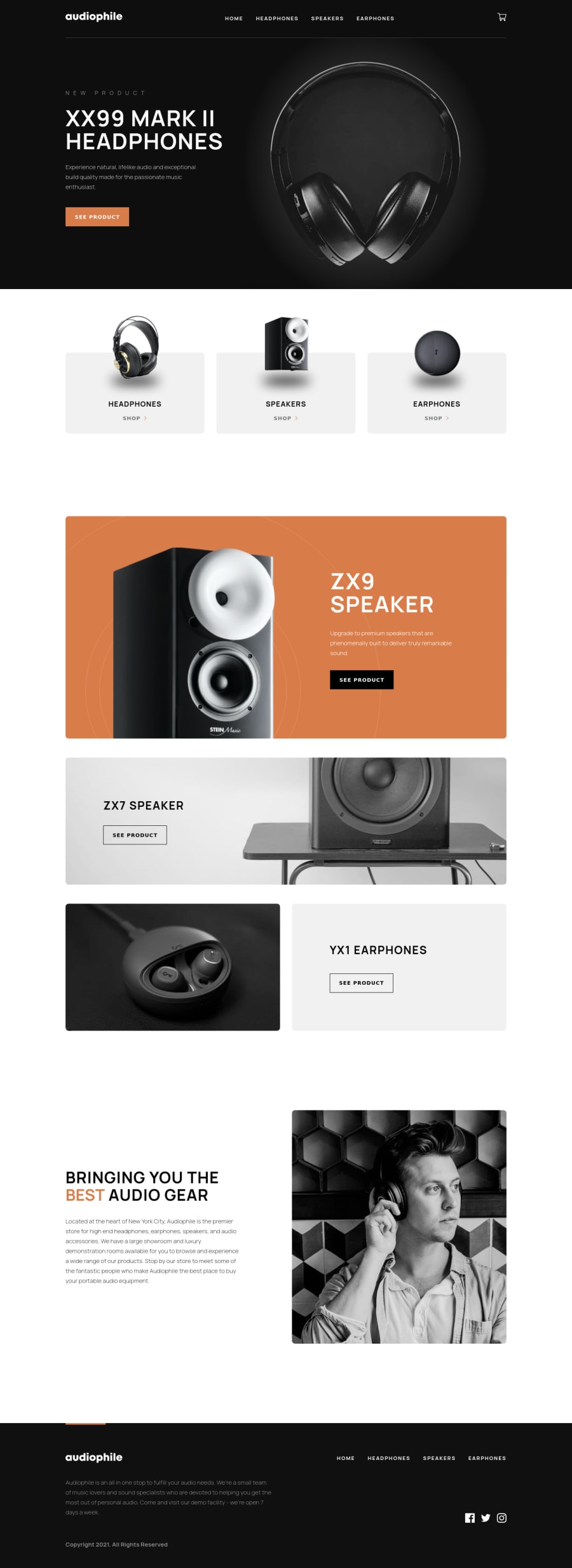 Frontend Mentor Audiophile React Js Coding Challenge Solution