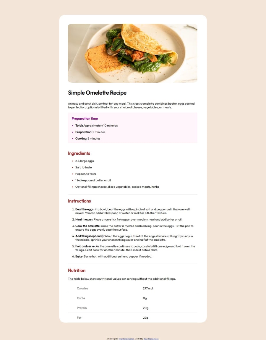 Frontend Mentor Html And Css Solution Coding Challenge Solution