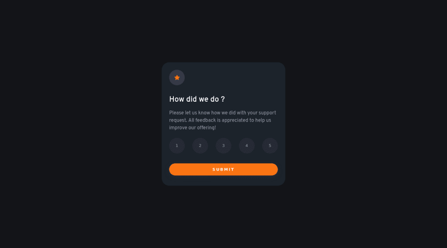 Frontend Mentor Interactive Rating Component Using Html Css And Js Coding Challenge Solution