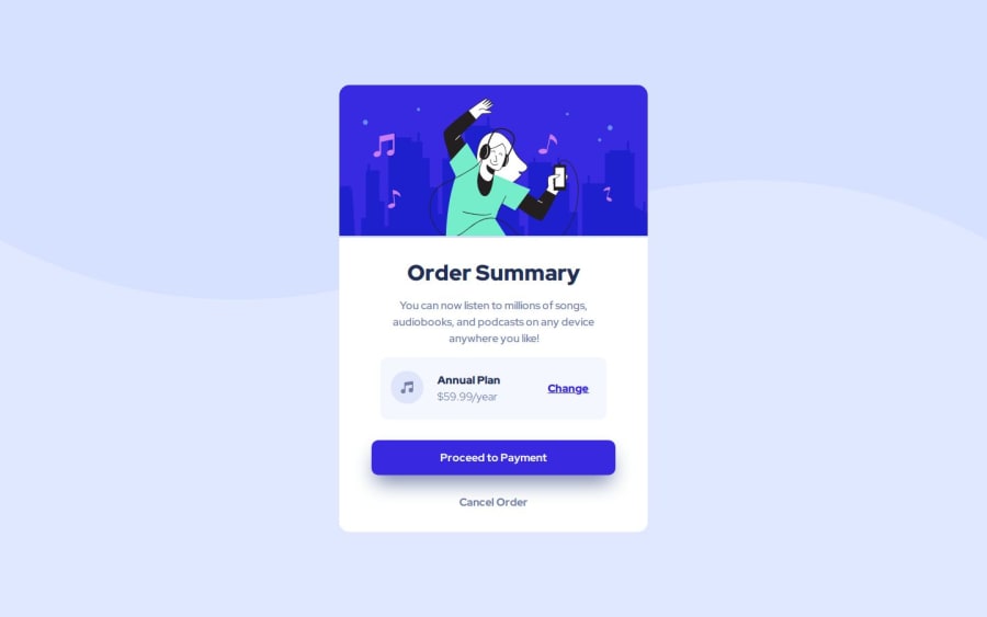 Frontend Mentor Order Summary Componenet With Scss Coding Challenge
