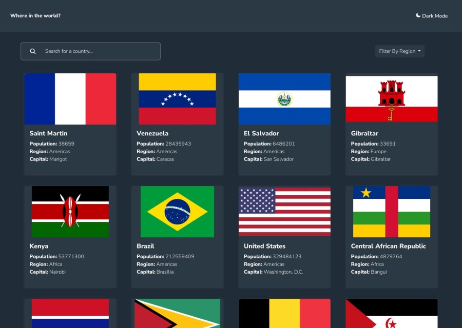 Frontend Mentor Rest Countries Api With Color Theme Switcher Used