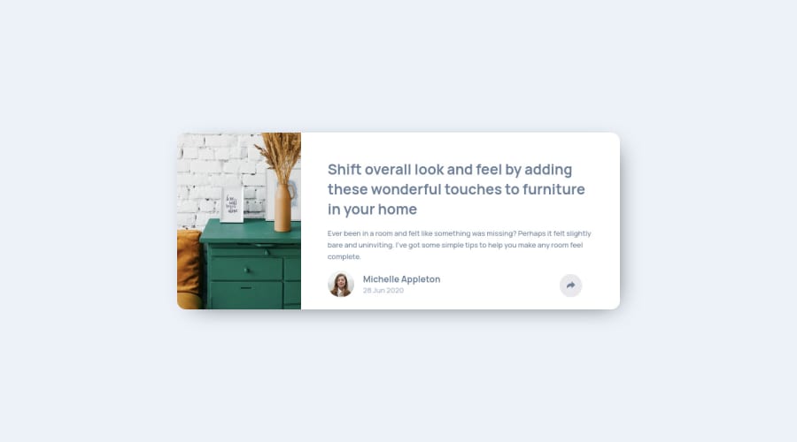 Frontend Mentor Article Preview Component With Share Button Html Css Js Coding Challenge