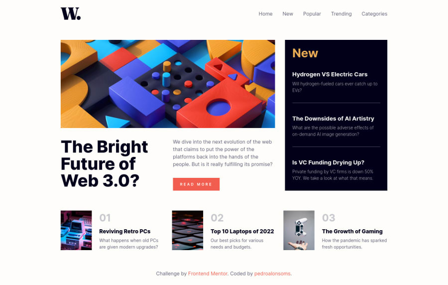 Frontend Mentor Using Css Grid Coding Challenge Solution 3631