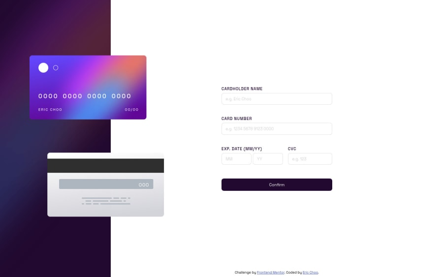 Frontend Mentor Interactive Card Details Form Solution Coding