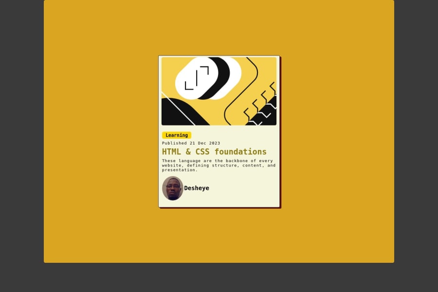 Frontend Mentor A Preview Page Coding Challenge Solution