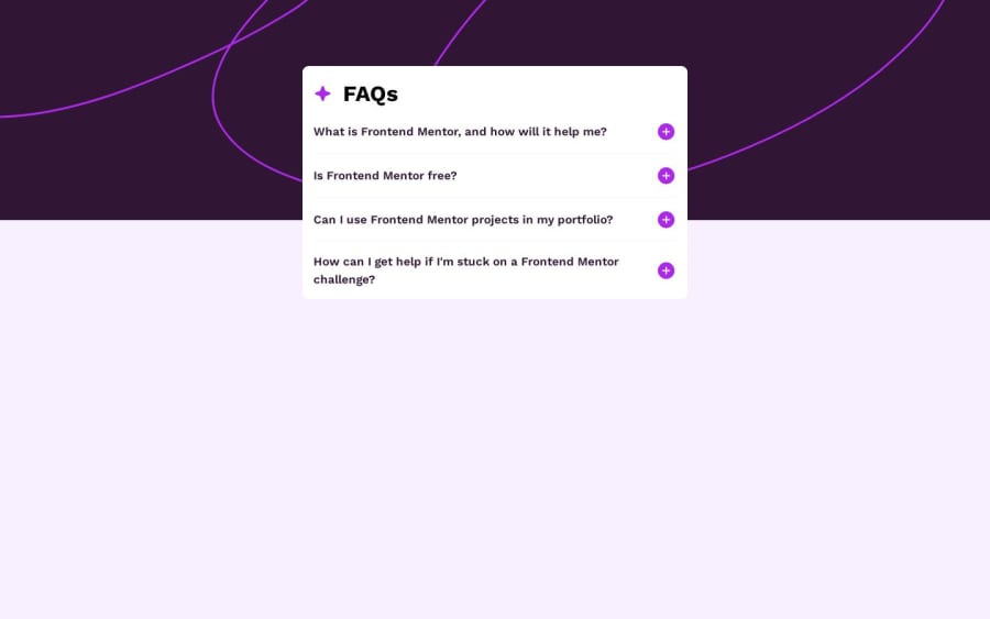 Frontend Mentor Faq Accordion Coding Challenge Solution