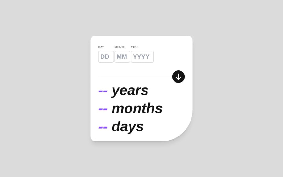 Frontend Mentor Age Calc App With React Vite Redux And Tailwind Css