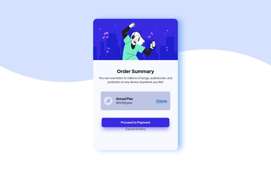 Frontend Mentor Order Card Using Css Flexbox Coding Challenge Solution