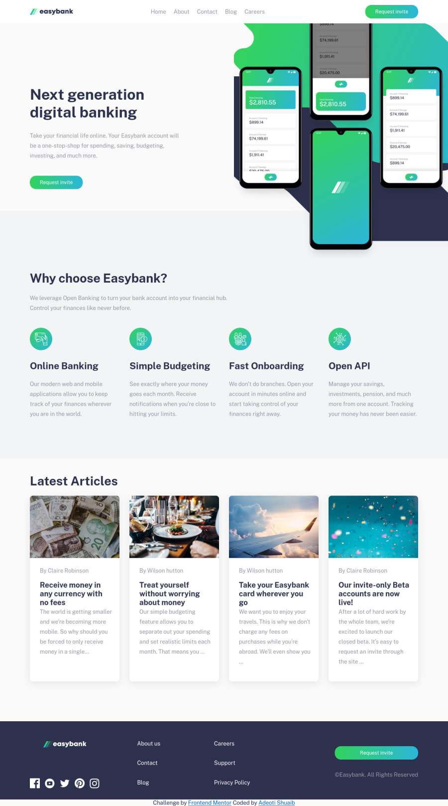 Frontend Mentor Responsive Landing Page Using Sass And Vanilla Js Coding Challenge Solution