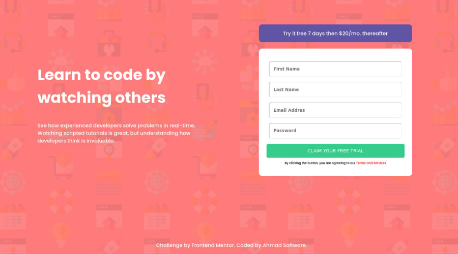 Frontend Mentor This Is My Solution Using Only Html And Css And Js Coding Challenge Solution