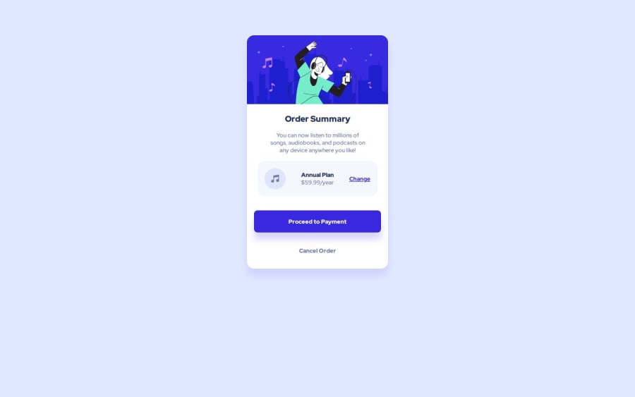 Frontend Mentor Order Summary Component With React Coding Challenge Solution