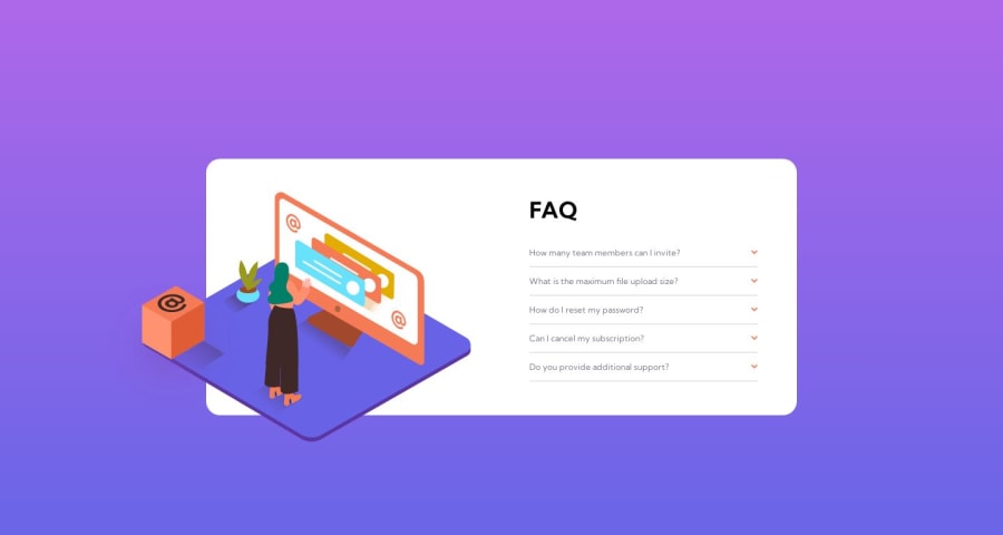 Frontend Mentor Faq Accordion Page Using Js Mobile First Workflow