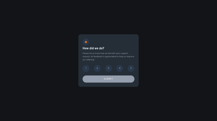 Frontend Mentor Interactive Rating Component Using React Tailwind