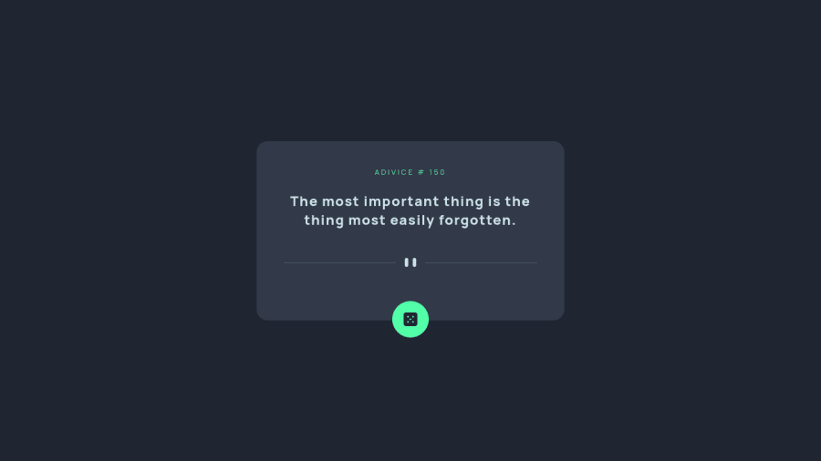 Frontend Mentor Advice Generator App Html Css Javascript Api Coding Challenge Solution