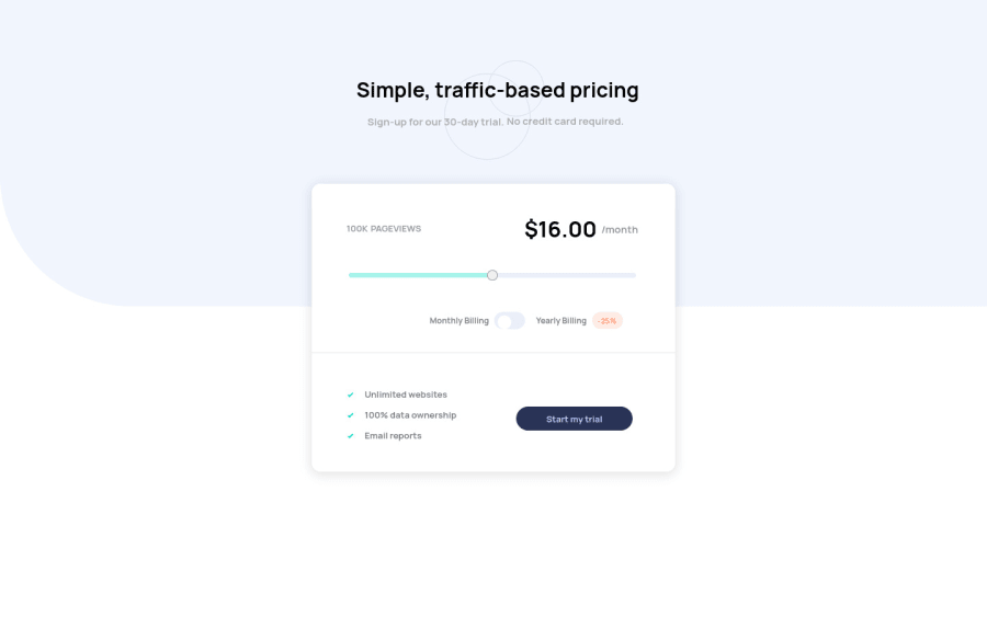 Frontend Mentor Interactive Pricing Component With React Coding