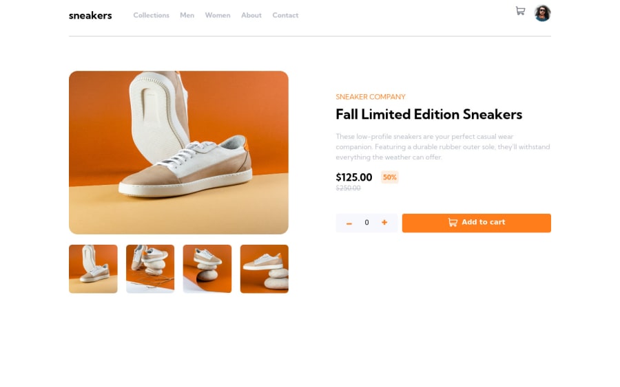 Frontend Mentor E Commerce Using Html Css And Javascript Coding Challenge Solution