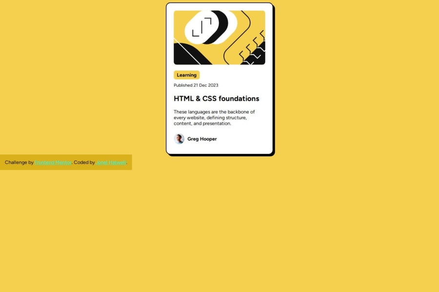 Frontend Mentor Simple Html And Css Coding Challenge Solution