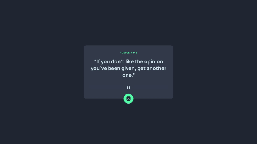 Frontend Mentor Advice Generator App Coding Challenge Solution
