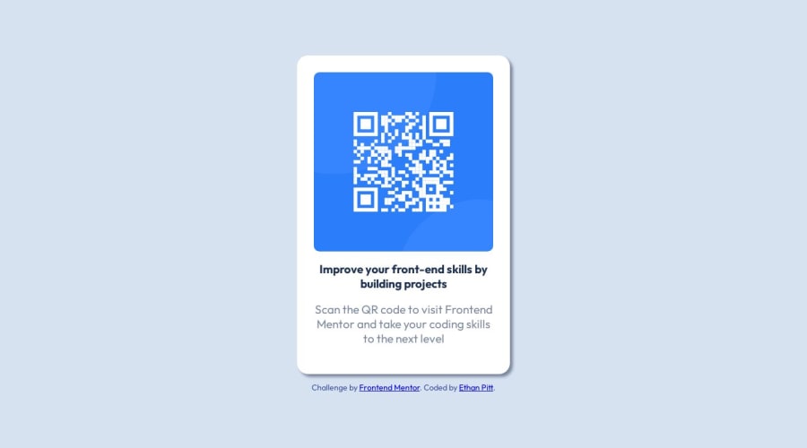Frontend Mentor Responsive Qr Code Using Css Grid Coding Challenge Solution