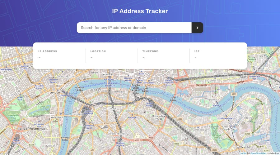 Frontend Mentor Ip Address Tracker Using React Ip Geolocation Api And Leafletjs Coding