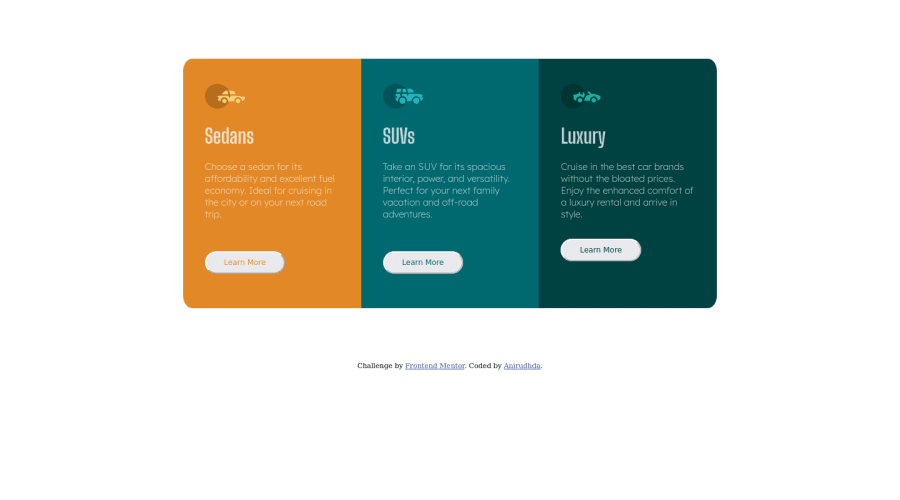 Frontend Mentor 3 Column Preview Card Coding Challenge Solution
