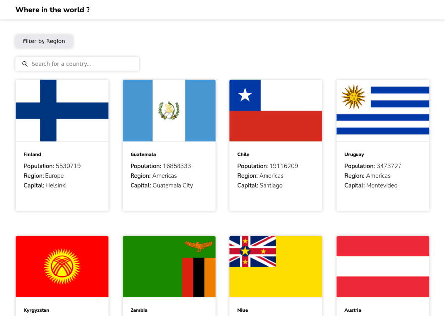Frontend Mentor Responsive Rest Countries Api Coding Challenge Solution