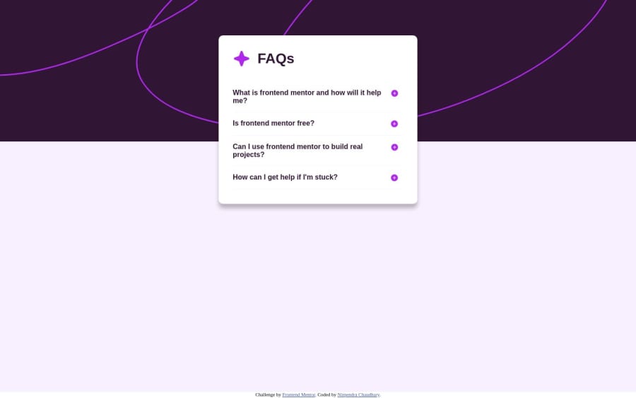Frontend Mentor Responsive Faq Accordion Coding Challenge Solution