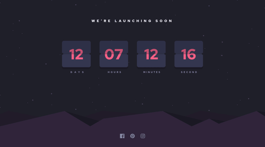 Frontend Mentor Launch Countdown Timer Using Css Js Coding Challenge Solution