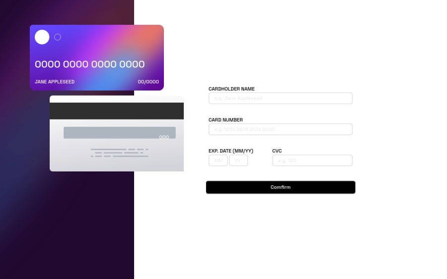 Frontend Mentor Interactive Card Details Using Css And Javascript Coding Challenge Solution