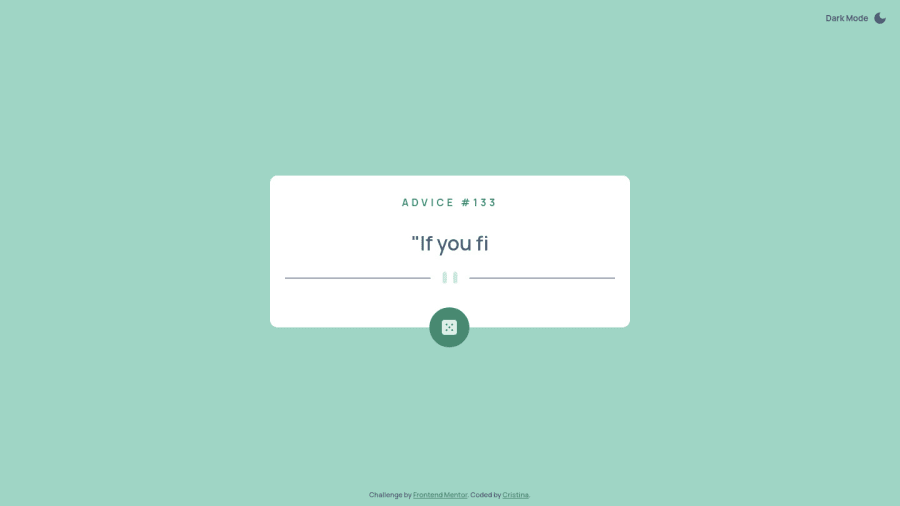 Frontend Mentor Advice Generator Css Grid Vanilla Js Coding Challenge Solution