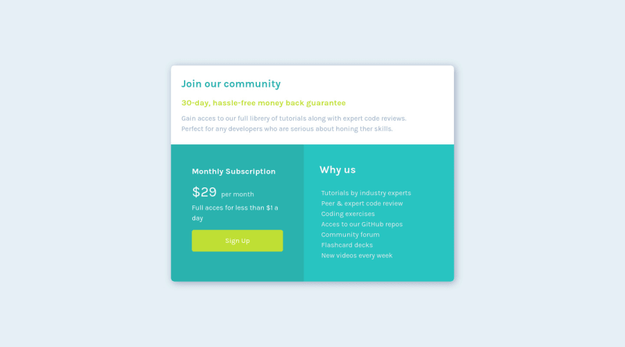 Frontend Mentor Card Component With Flexbox And Grid Coding Challenge Solution