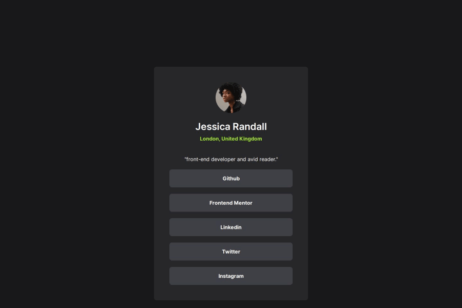 Frontend Mentor Responsive Social Links Design Using Html And