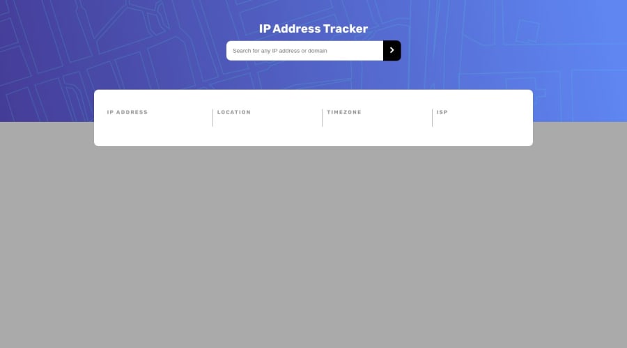 Frontend Mentor Ip Tracker Coding Challenge Solution