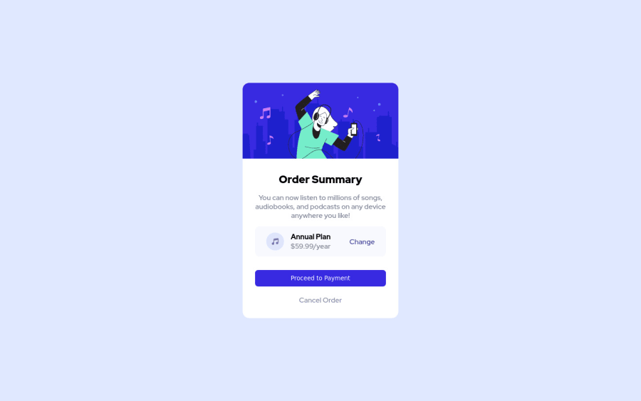 Frontend Mentor Order Summary Component Built With Html And Css
