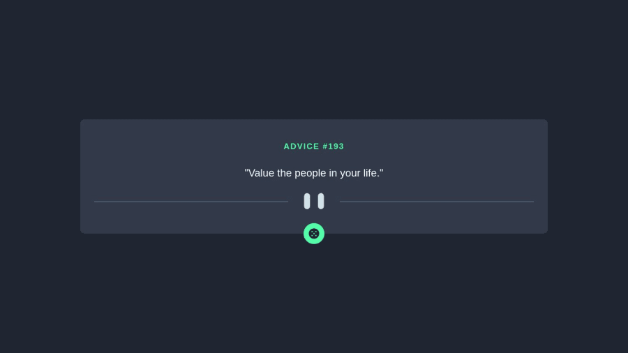 Frontend Mentor Advice Generator App Coding Challenge Solution