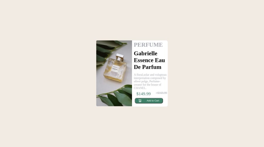Frontend Mentor | perfume card using html css flex box coding challenge ... Frontend Mentor | perfume card using html css flex box coding challenge ...