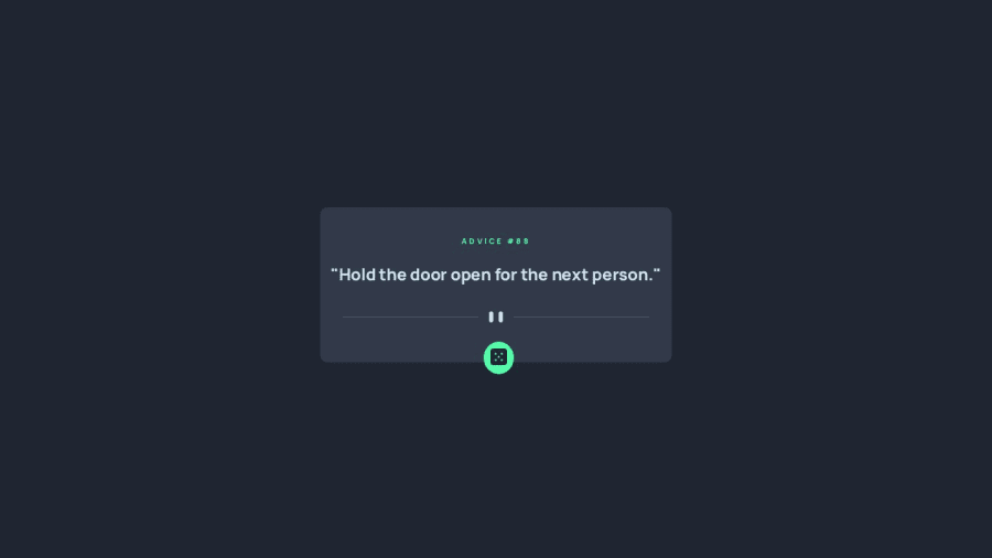 Frontend Mentor Advice Generator App Coding Challenge Solution