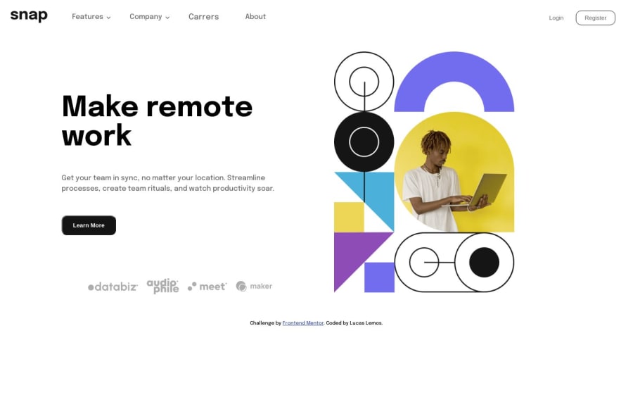 Frontend Mentor | Intro section with dropdown navigation coding challenge solution