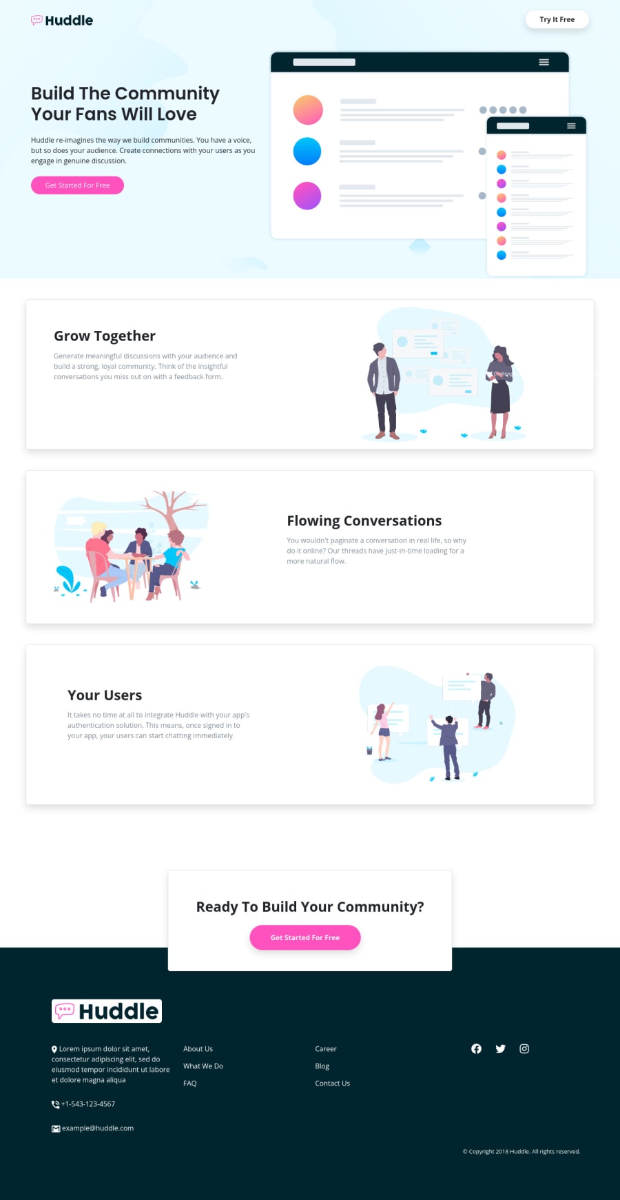 Frontend Mentor Responsive Landing Page Built With Bootstrap Coding