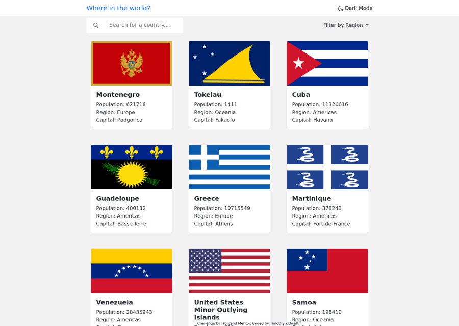 Frontend Mentor Response Country Api Using Jquery And Bootstrap