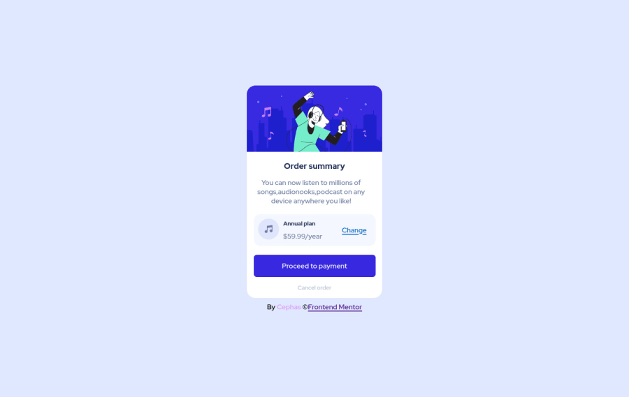 Frontend Mentor Order Summary Using Css Flexbox Coding Challenge Solution