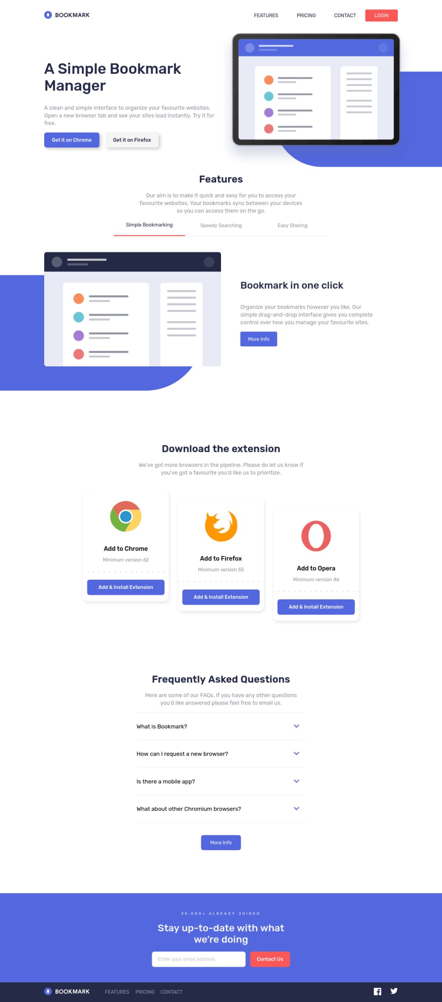 Frontend Mentor | HTML, CSS and vanilla javascript Bookmark landing ... Frontend Mentor | HTML, CSS and vanilla javascript Bookmark landing ...
