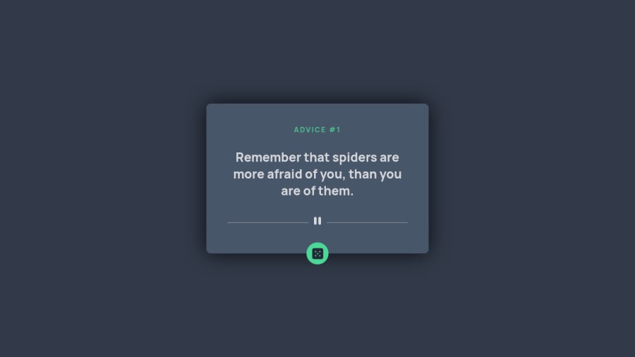 Frontend Mentor Responsive Advice Generator Using React Scss Api And Html Coding Challenge