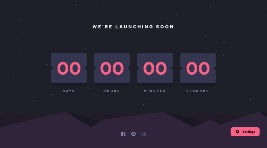 Frontend Mentor Fully Working Countdown Timer With Animations Coding Challenge Solution